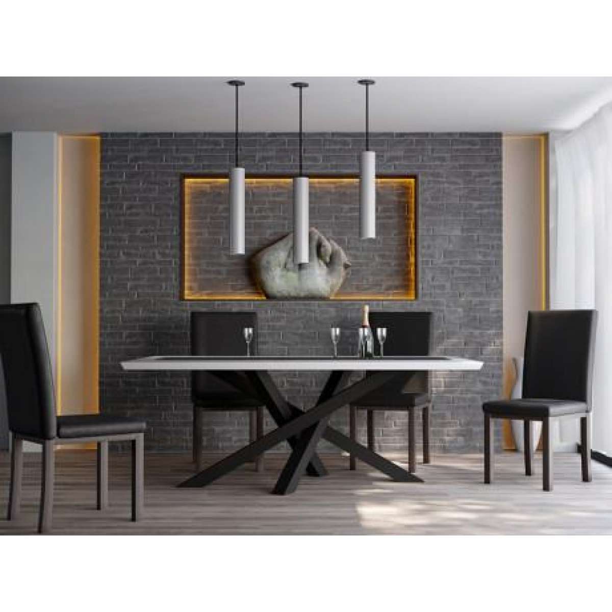 POSTOLJE STOLA NEW YORK CRNO RAL 9005 | Drvo trgovina - Drvona | Webshop